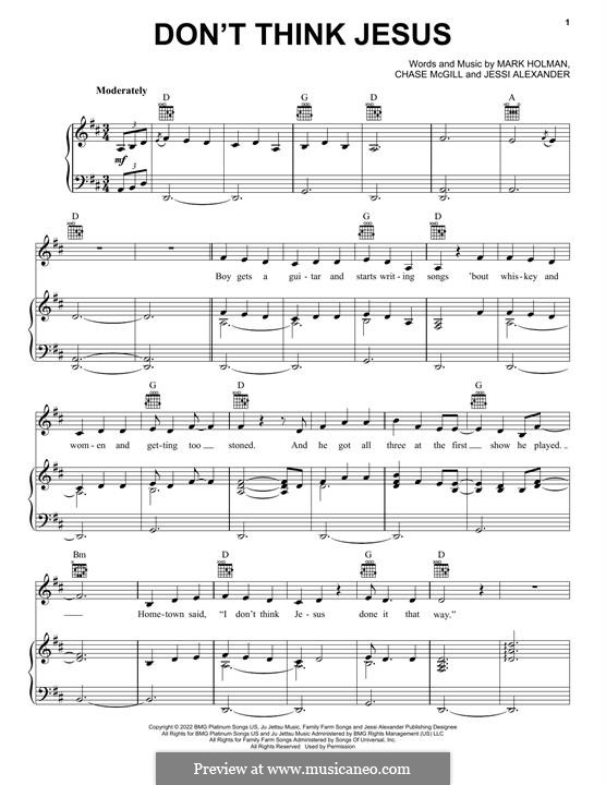 Don't Think Jesus (Morgan Wallen) von J. Alexander - Noten auf MusicaNeo Don't Think Jesus (Morgan Wallen) von J. Alexander - Noten auf MusicaNeo