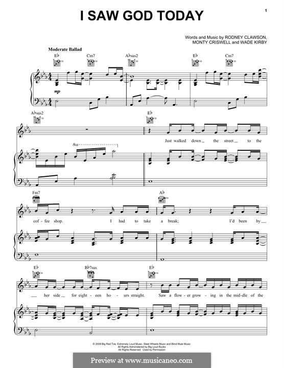 I Saw God Today (George Strait) von W. Kirby - Noten auf MusicaNeo