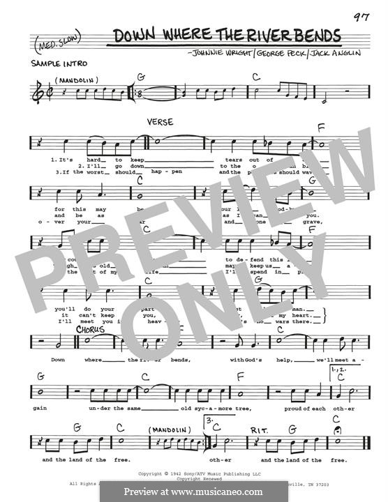 Down Where The River Bends von J. Anglin - Noten auf MusicaNeo