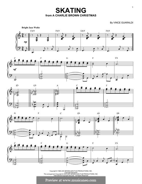 Skating (from A Charlie Brown Christmas) von V. Guaraldi auf MusicaNeo
