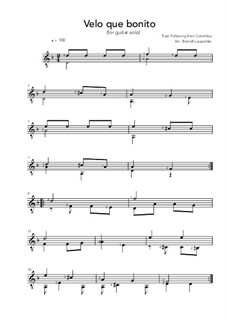 Velo que bonito von folklore - Noten auf MusicaNeo