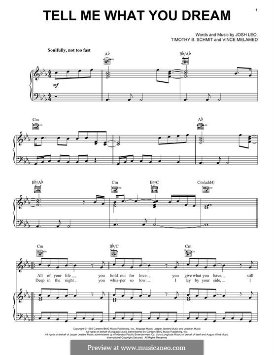 Tell Me What You Dream (Restless Heart) von V. Melamed auf MusicaNeo