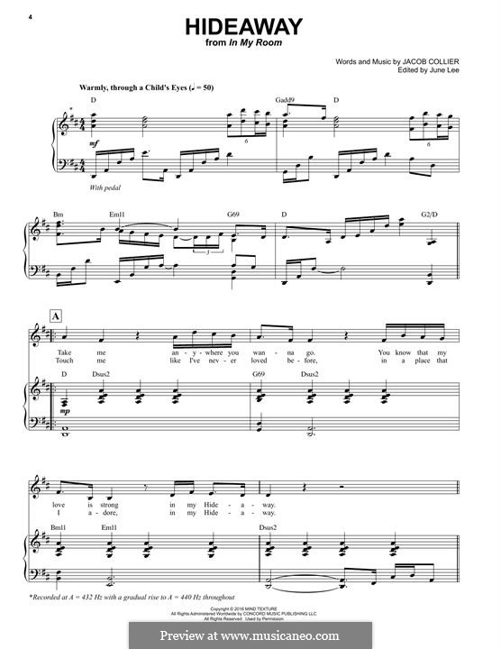 Hideaway von J. Collier - Noten auf MusicaNeo