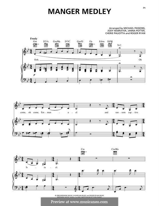 Manger Medley (Avalon) von M. Passons - Noten auf MusicaNeo