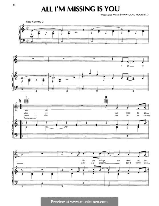 All I'm Missing Is You (Don Williams) von W. Holyfield auf MusicaNeo