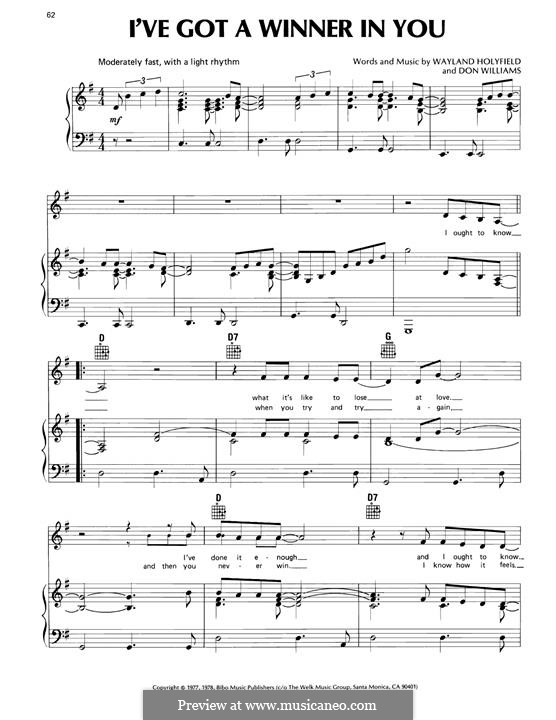 I've Got A Winner In You von D. Williams, W. Holyfield auf MusicaNeo