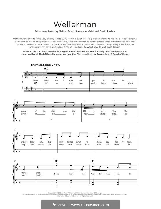 Wellerman von A. Oriet, D. Phelan, N. Evans - Noten auf MusicaNeo