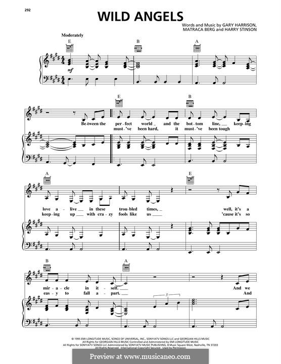 Wild Angels (Martina McBride) von M. Berg, H. Stinson - Noten auf MusicaNeo