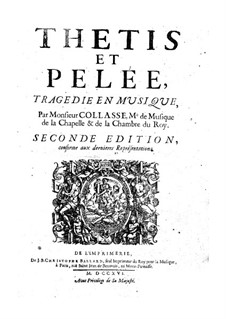 Thétis et Pelée von P. Collasse - Gratis-Download von MusicaNeo