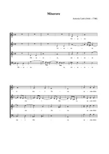 Miserere von A. Lotti - Noten auf MusicaNeo