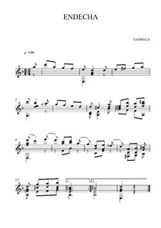 Endecha von F. Tárrega - Noten auf MusicaNeo