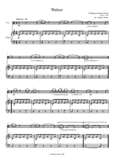 Walzer von W.A. Mozart - Noten auf MusicaNeo