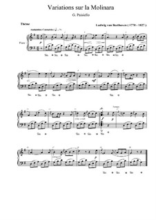 Sechs Variationen über 'Nel cor più non mi sento' aus 'La Molinara' von ...