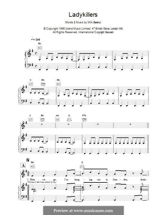 Ladykillers (Lush) von M. Berenyi - Noten auf MusicaNeo