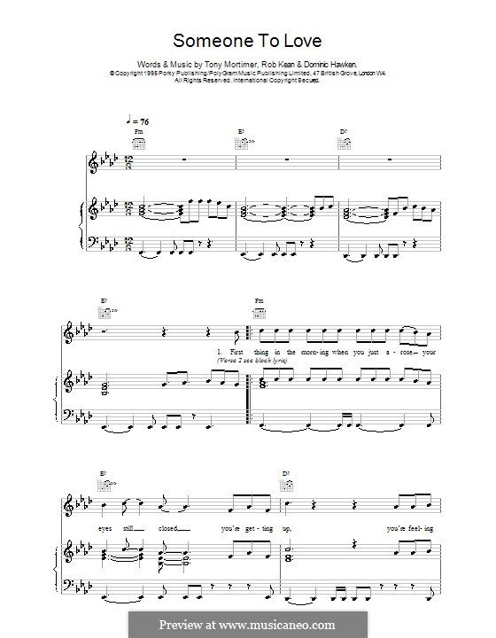 Somebody to Love (East 17) von D. Hawken, R. Kean, T. Mortimer auf ...