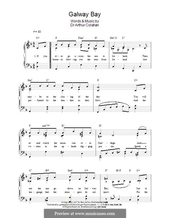 Galway Bay von D.A. Colahan - Noten auf MusicaNeo