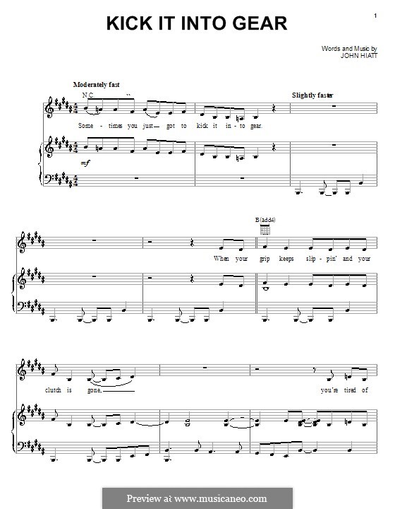 Kick It Into Gear (from The Country Bears) von J. Hiatt auf MusicaNeo