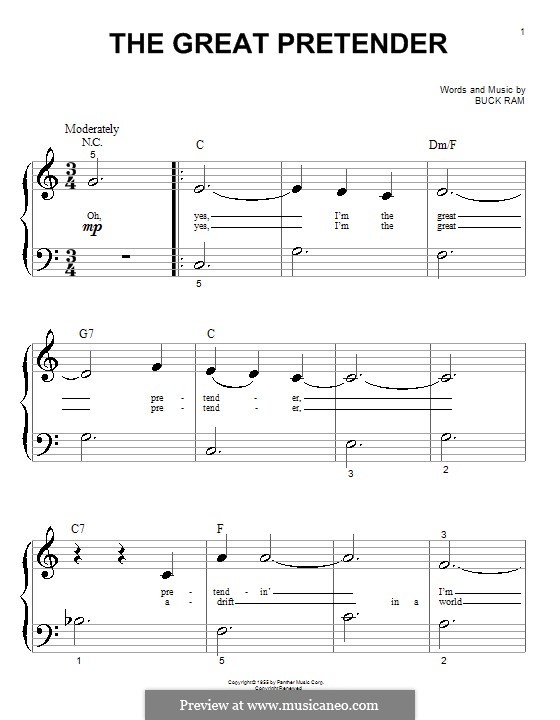 The Great Pretender (The Platters) von B. Ram - Noten auf MusicaNeo