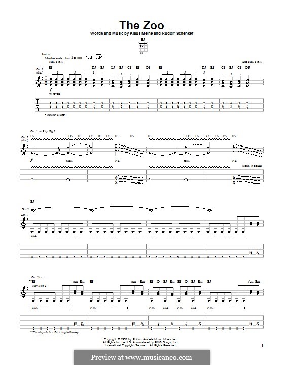 The Zoo (Scorpions) von K. Meine, R. Schenker - Noten auf MusicaNeo
