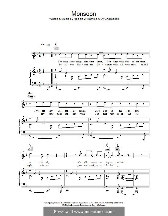 Monsoon von G. Chambers, R. Williams - Noten auf MusicaNeo