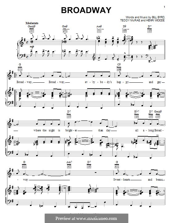 Broadway von B. Byrd, H. Woode, T. McRae - Noten auf MusicaNeo
