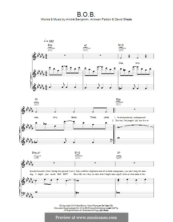 B.O.B. (OutKast) von A. Benjamin, A. Patton, D. Sheats auf MusicaNeo
