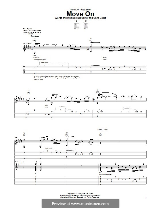 Move on (Jet) von C. Cester, N. Cester - Noten auf MusicaNeo