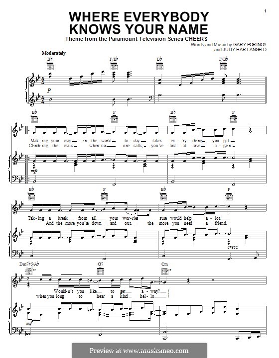 Where Everybody Knows Your Name (theme from Cheers) por G. Portnoy, J.H ...