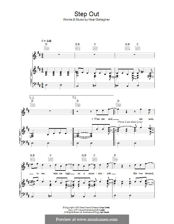 Step Out (Oasis) por N. Gallagher - Partituras on músicaNeo
