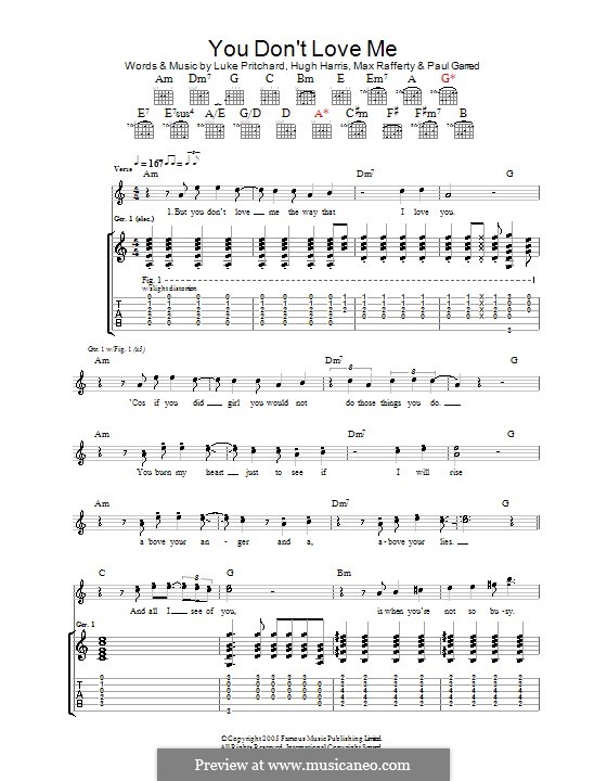 You Don't Love Me (The Kooks) por H. Harris, L. Pritchard, M. Rafferty ...