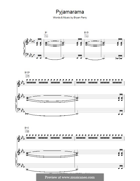 Pyjamarama (Roxy Music) por B. Ferry - Partituras on músicaNeo