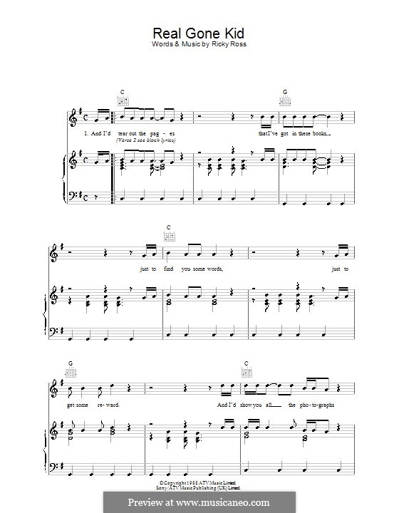 Real Gone Kid (Deacon Blue) por R. Ross - Partituras on músicaNeo