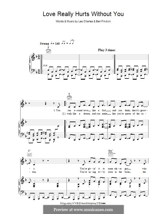 Love Really Hurts without You por B. Findon, L. Charles em músicaNeo