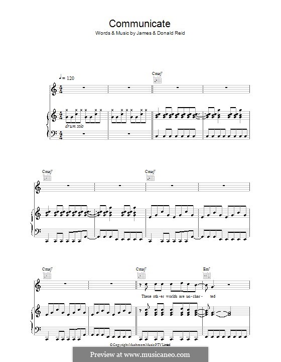 Communicate (The Feelers) por D. Reid, J. Reid - Partituras on músicaNeo