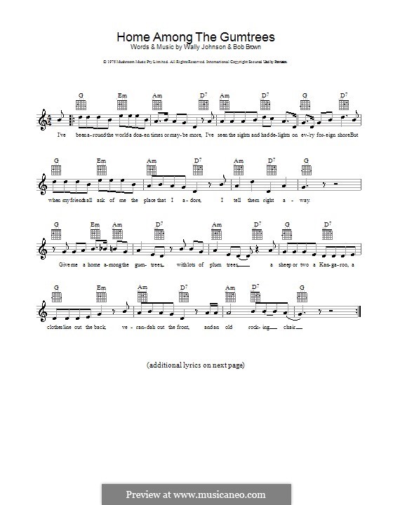 Home Among the Gumtrees por J.R. Brown, W. Johnson em músicaNeo