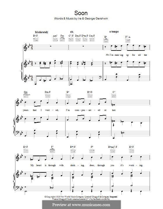 Soon por G. Gershwin - Partituras on músicaNeo