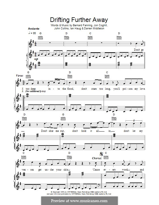 Drifting Further Away (Powderfinger) por B. Fanning, D. Middleton, I ...