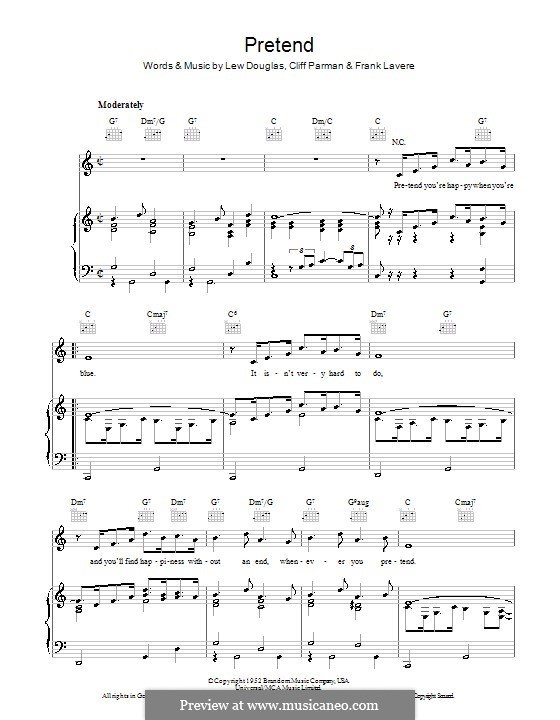 Pretend (Brenda Lee) por C. Parman, F. LaVere, L. Douglas em músicaNeo