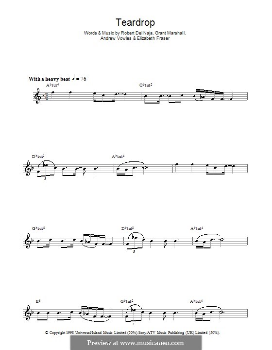 Teardrop (Massive Attack) por A. Vowles, E. Fraser, G. Marshall, R.D. Naja em músicaNeo