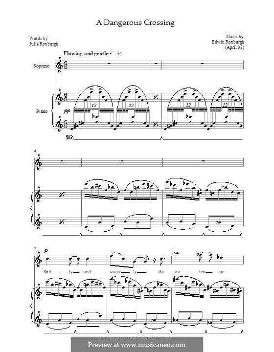 A Dangerous Crossing por E. Roxburgh - Partituras on músicaNeo
