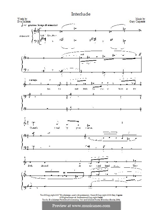 Interlude por G. Carpenter - Partituras on músicaNeo