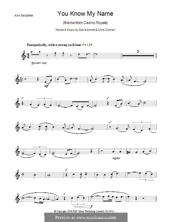 You Know My Name (theme from James Bond: Casino Royale) por C. Cornell ...