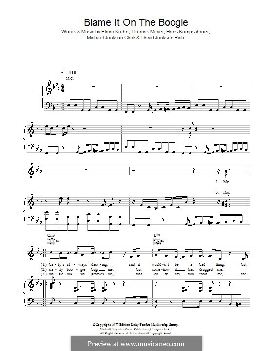 Blame It on the Boogie (The Jackson 5) por D.J. Rich, E. Krohn, H ...