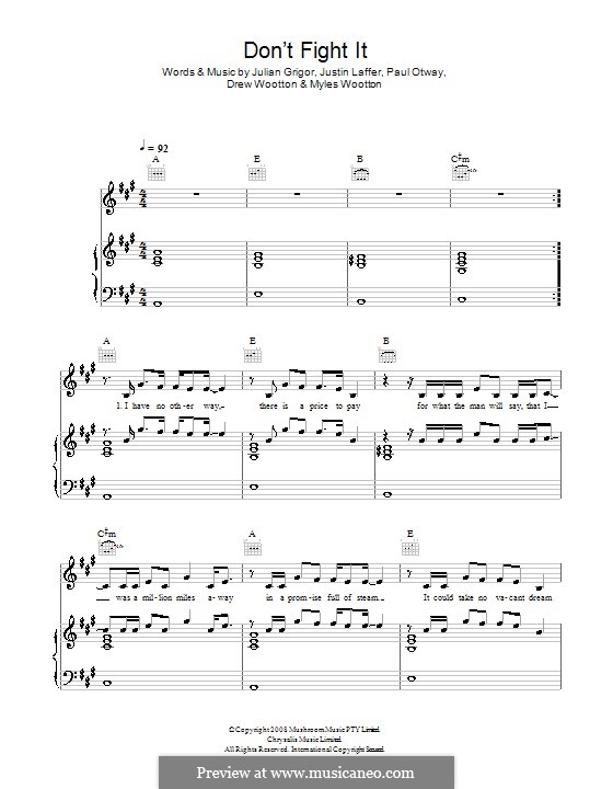 Don't Fight It (The Panics) por D. Wootton, J. Grigor, J. Laffer, M ...