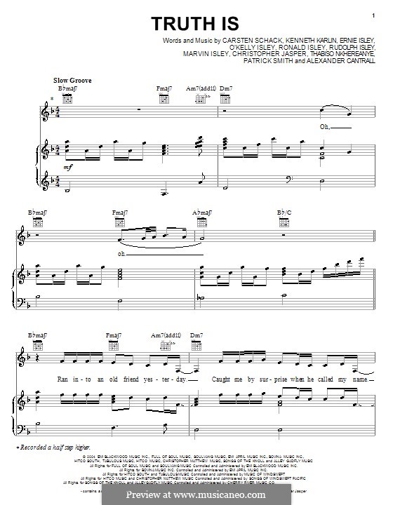 Truth Is (Fantasia) por A. Cantrell, C. Schack, C. Jasper, Ernie Isley ...