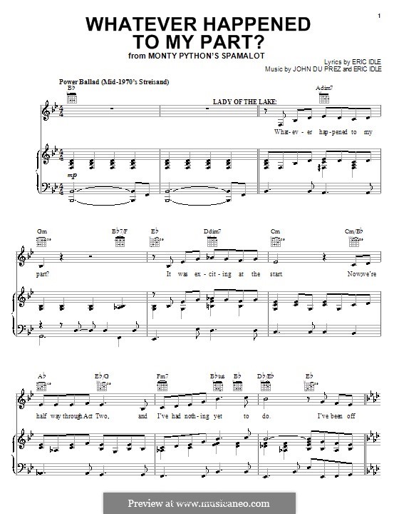 Whatever Happened to My Part? (from Monty Python's Spamalot) por E ...
