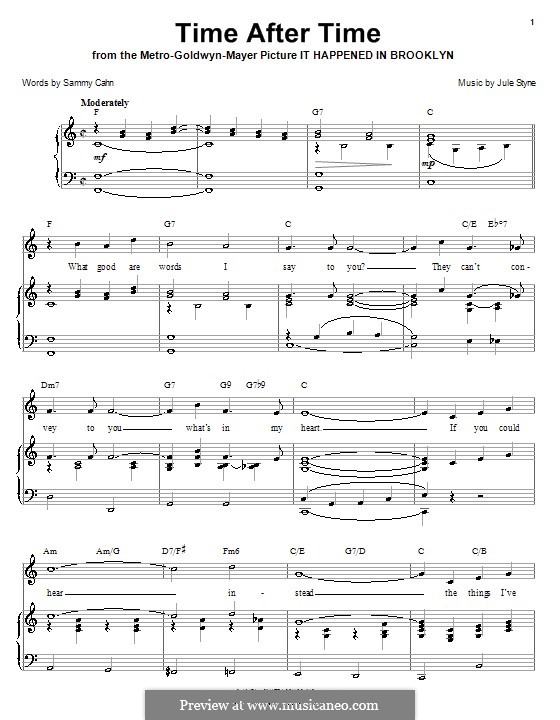 Time After Time (Frank Sinatra) por J. Styne - Partituras on músicaNeo
