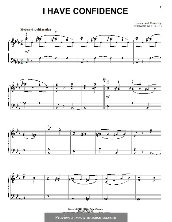 I Have Confidence (from The Sound of Music) por R. Rodgers em músicaNeo
