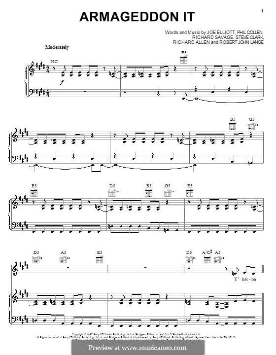 Armageddon It (Def Leppard) por J. Elliott, P. Collen, R. Allen, R ...