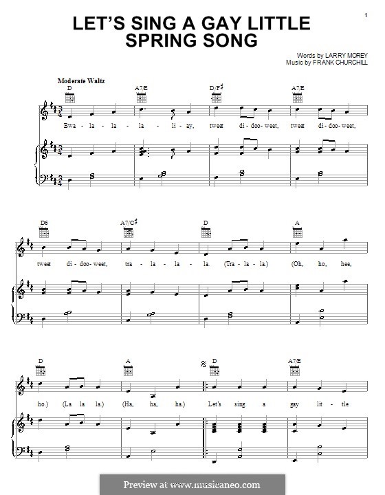 Let's Sing a Gay Little Spring Song (from Bambi II) por F. Churchill em ...